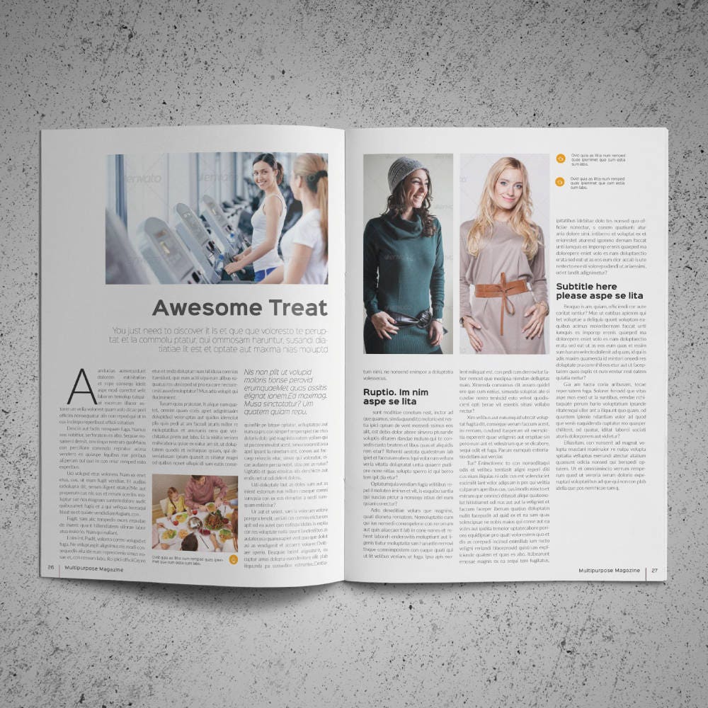 Hampden Magazine Template - Etsy