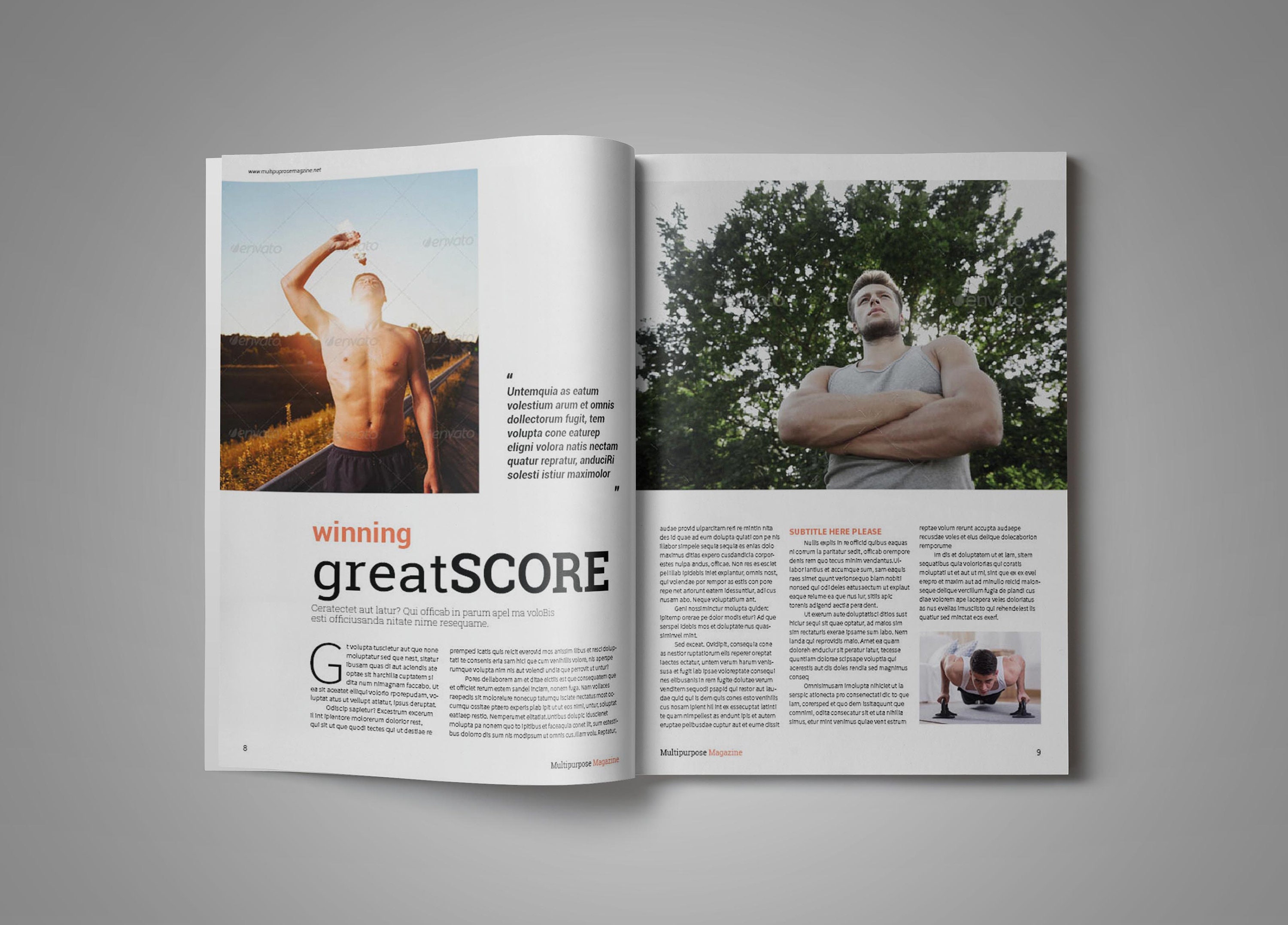 Clean Magazine Template - Etsy