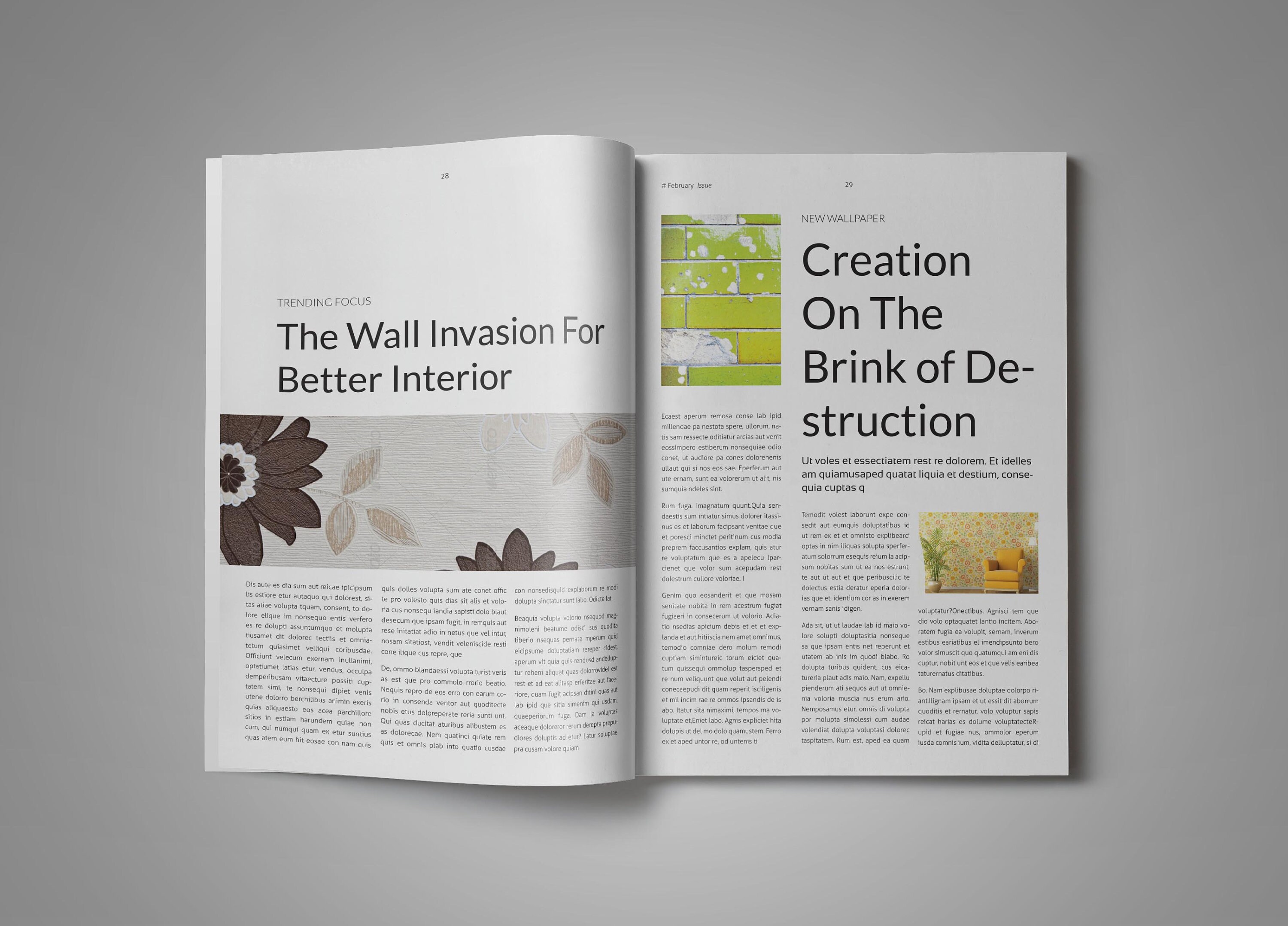 Simply Magazine Template - Etsy