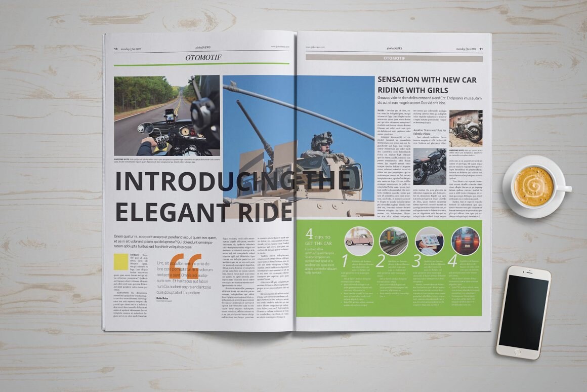 Indesign Global Newspaper Template - Etsy