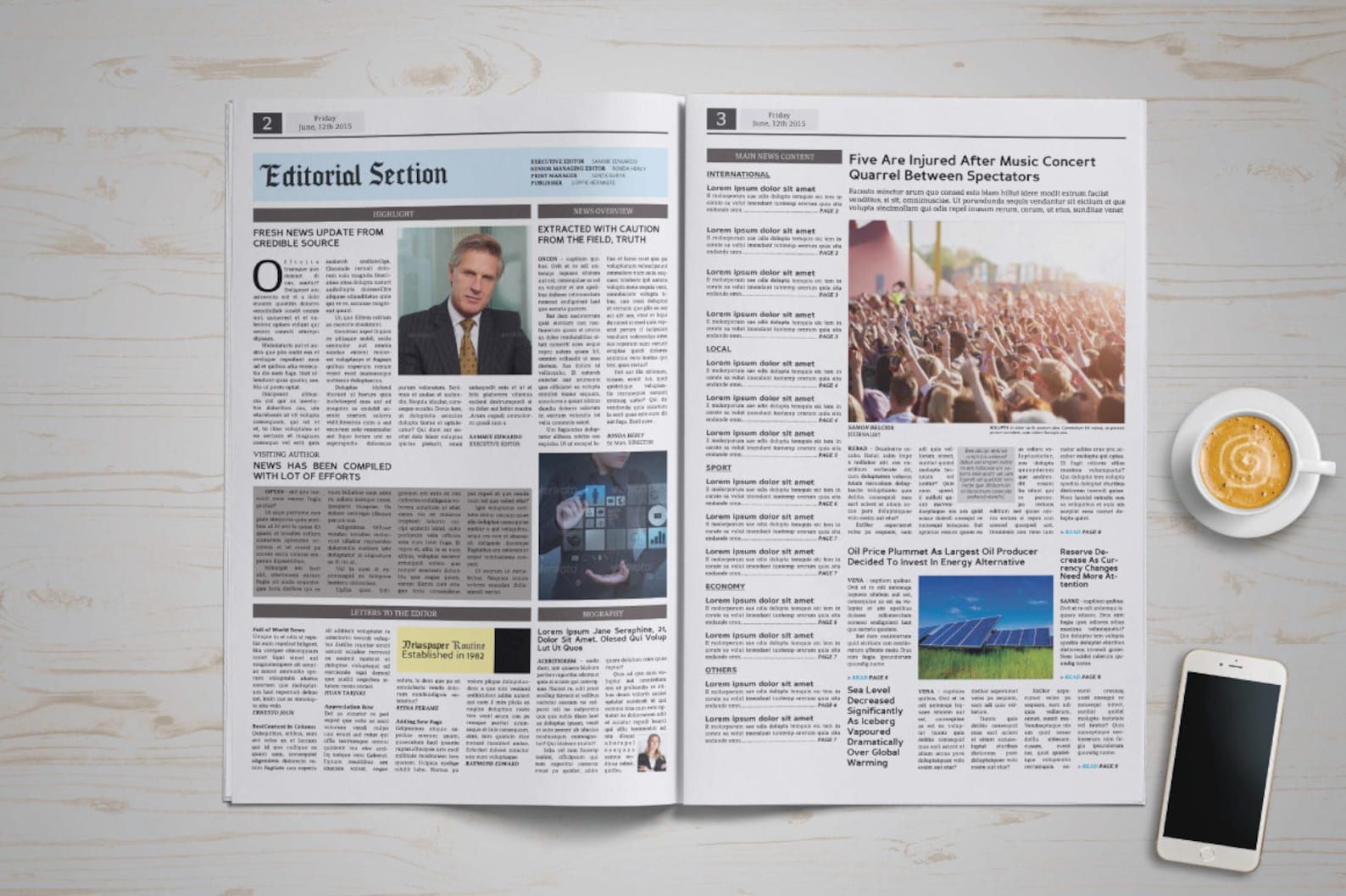 Modèle de journal tabloïd - Etsy France