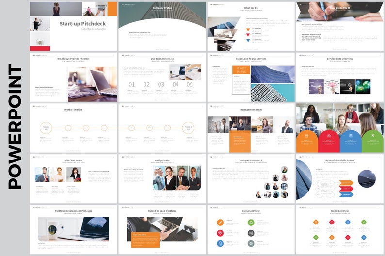 Clear & Clean Powerpoint Template - Etsy