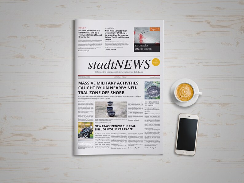 Multipurpose Newspaper Template - Etsy