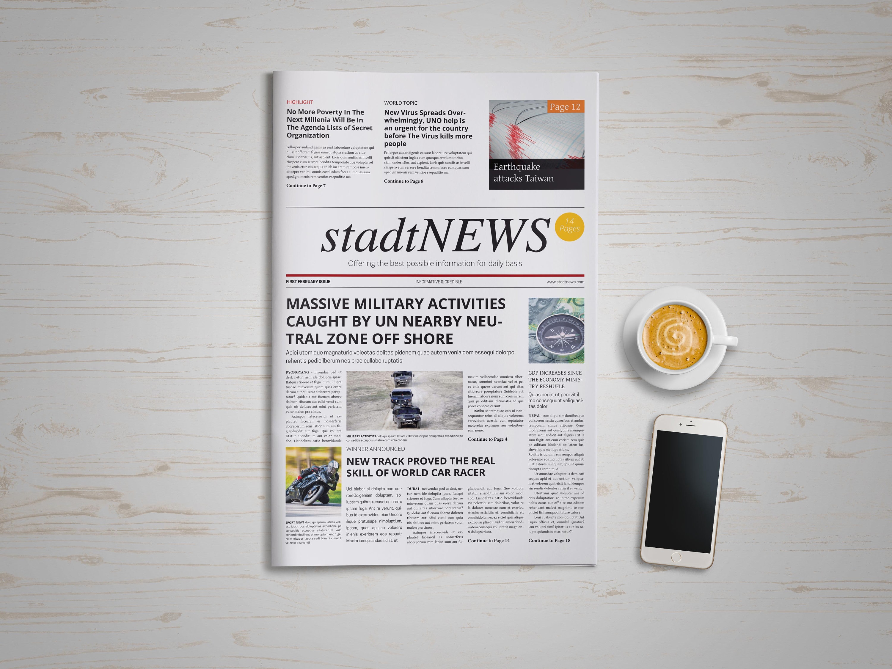 Multipurpose Newspaper Template - Etsy