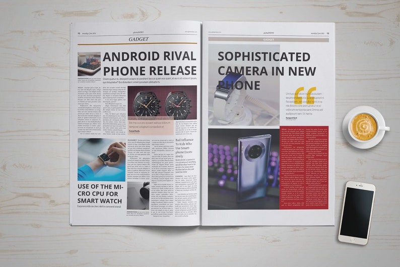 Indesign Global Newspaper Template - Etsy