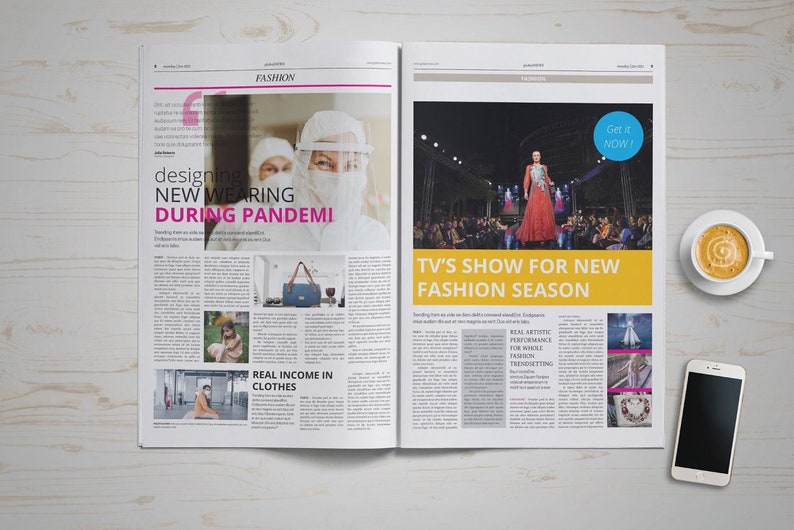 Indesign Global Newspaper Template - Etsy