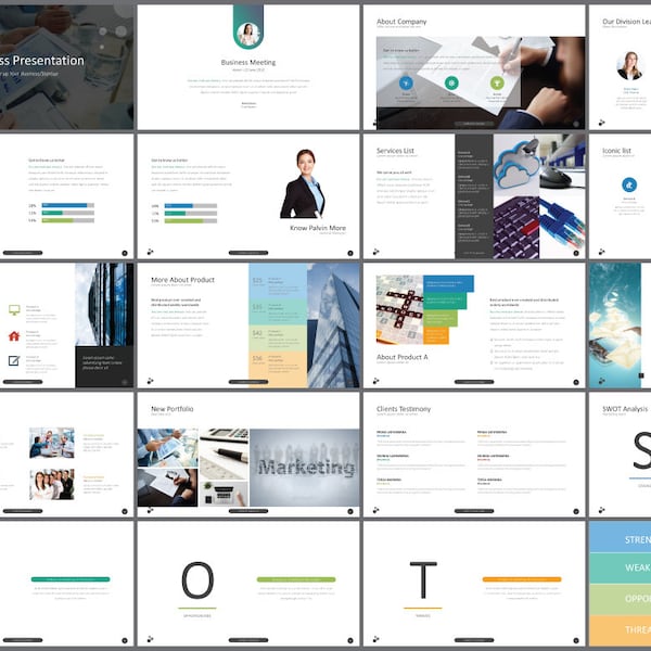 Corporate Project Presentation Template - Etsy