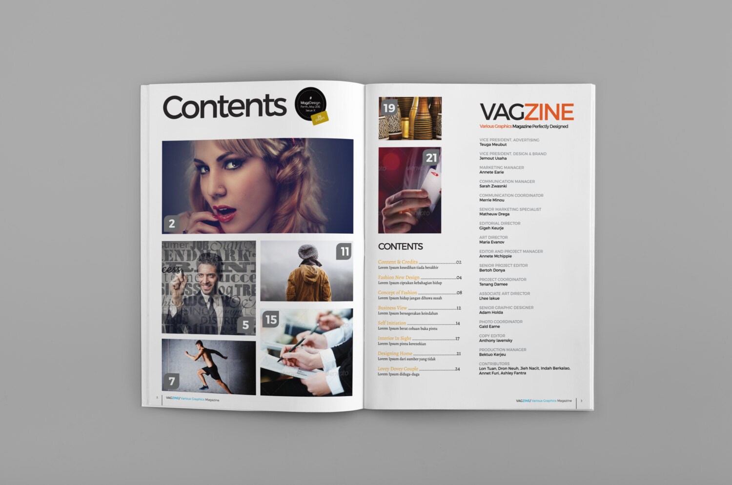 Various Graphic Magazine Template - Etsy