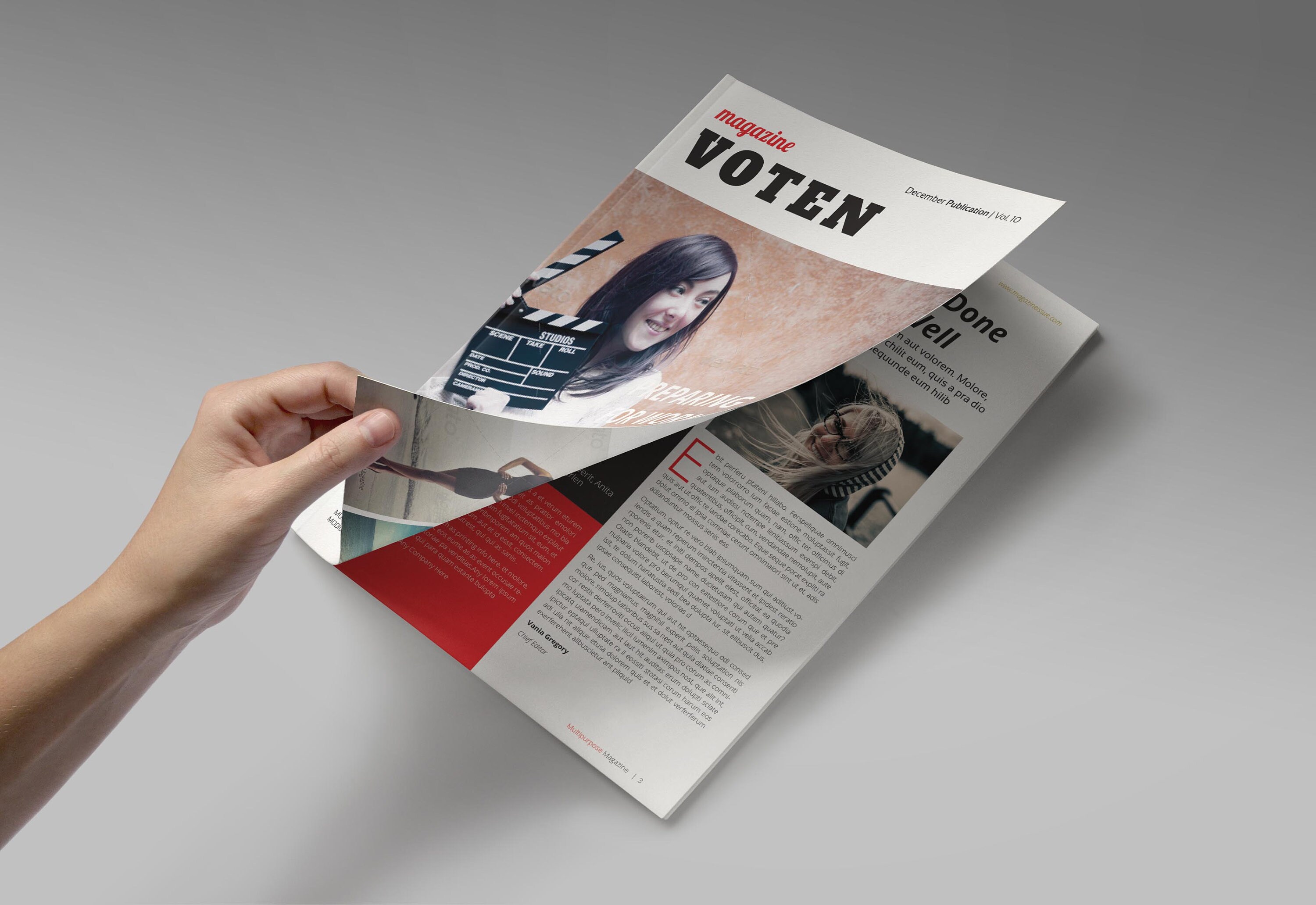 VOTEN Magazine Template - Etsy