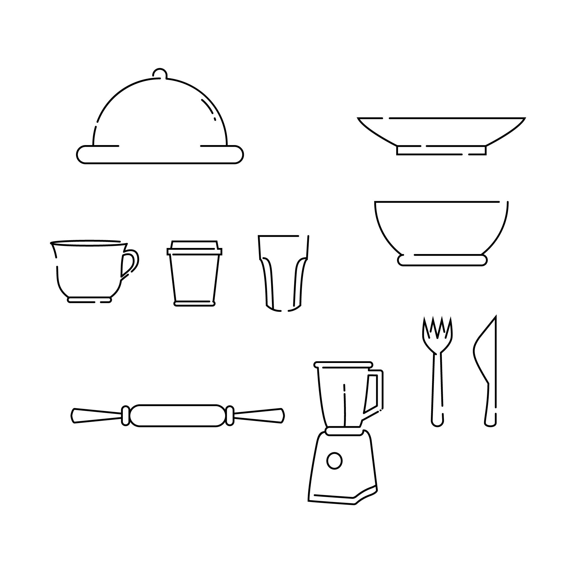 Kitchen Outline Icon - Etsy