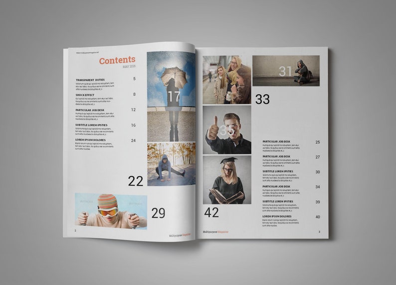 Clean Magazine Template - Etsy