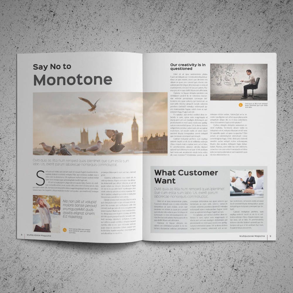 Hampden Magazine Template - Etsy