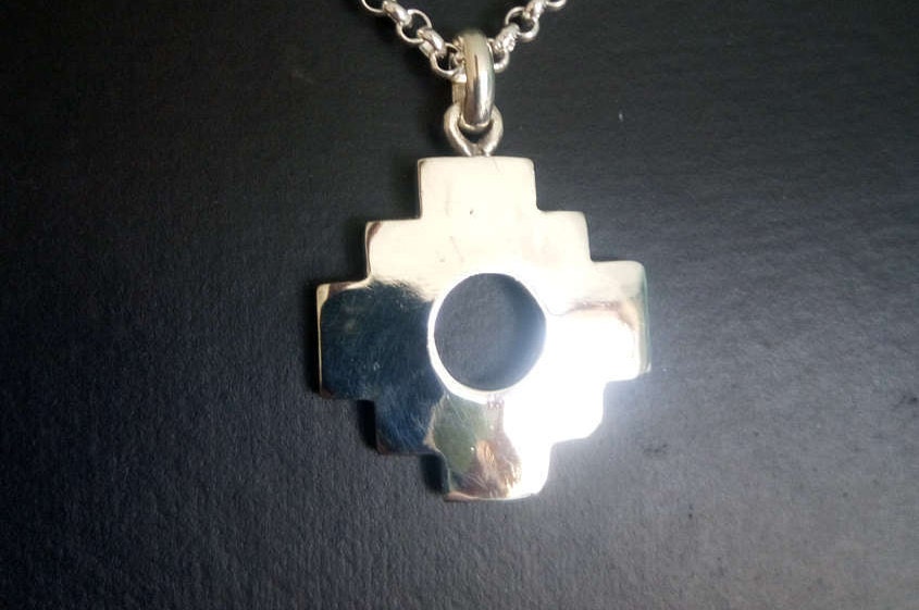 Chakana/inca cross silver chain - munimoro.gob.pe