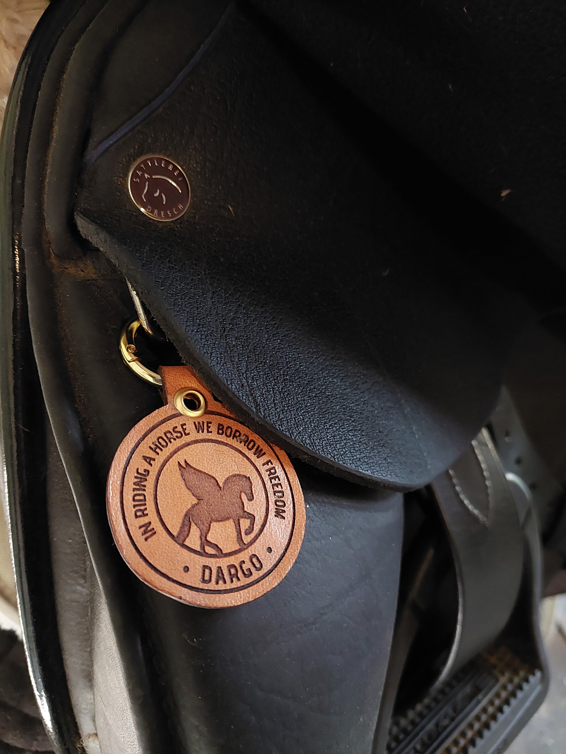 Custom Leather Saddle Tag - Etsy