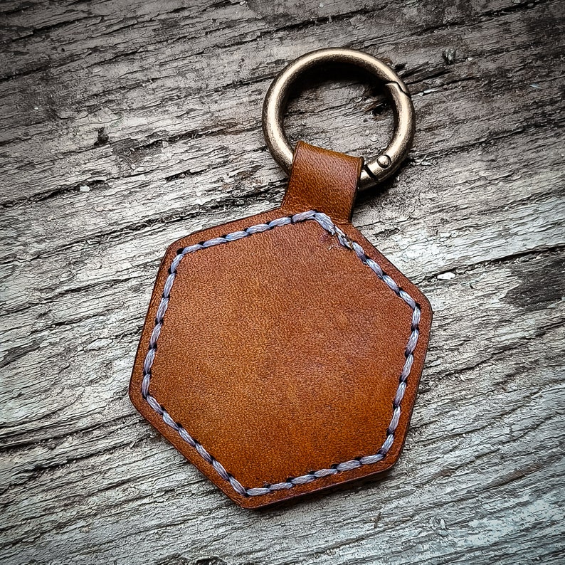 Hand-stitched Leather Saddle Tag, Equestrian Keychain, Horse Lover Gift ...