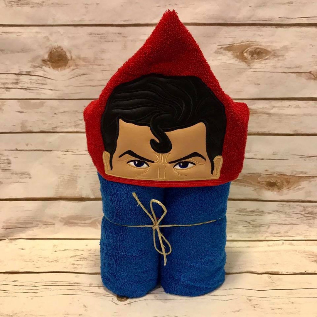 Superman Hooded Towel, Superman Beach Towel, Superhero Hooded Towel ...
