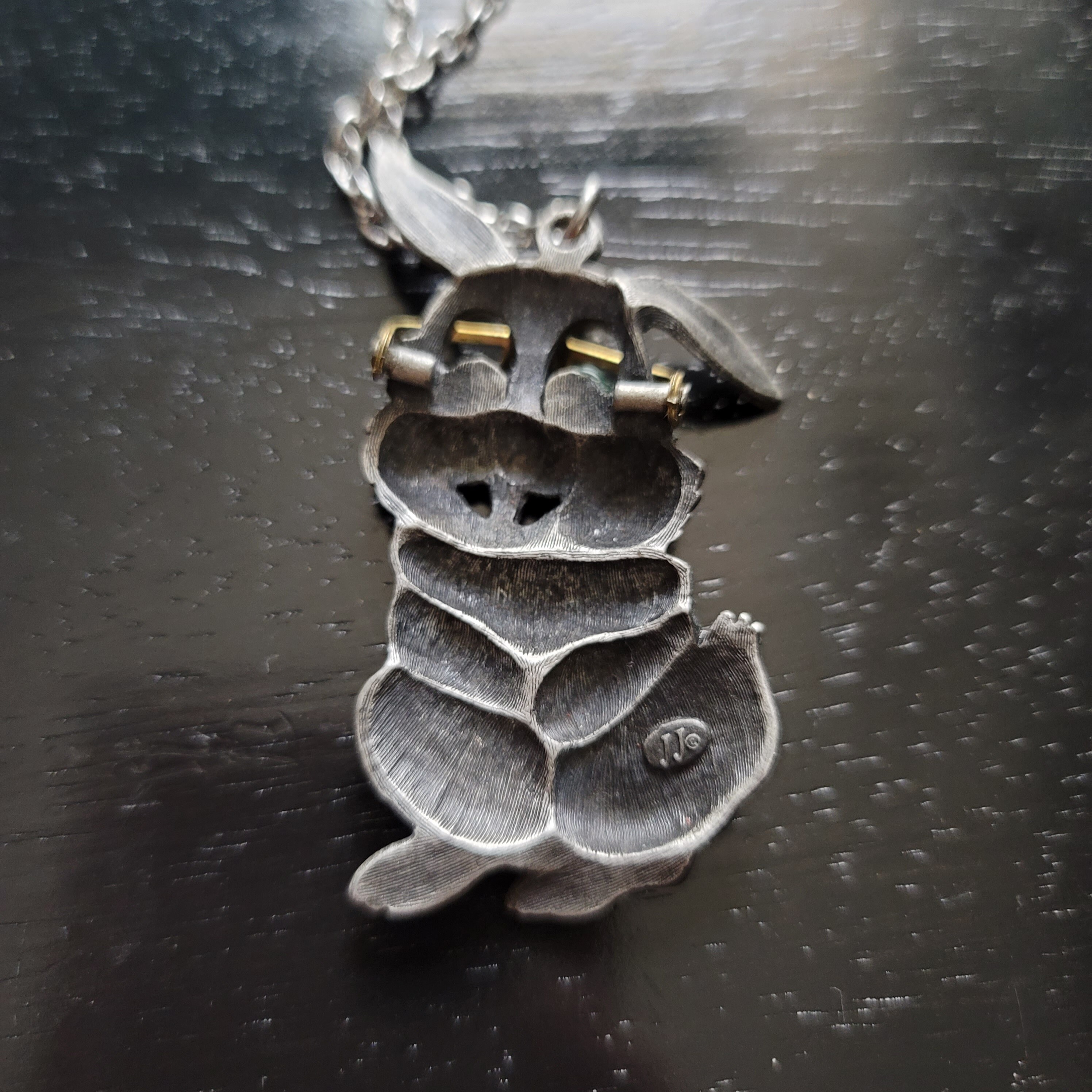 Vintage JJ Bunny Rabbit With Glasses Pendant With 12in Necklace - Etsy