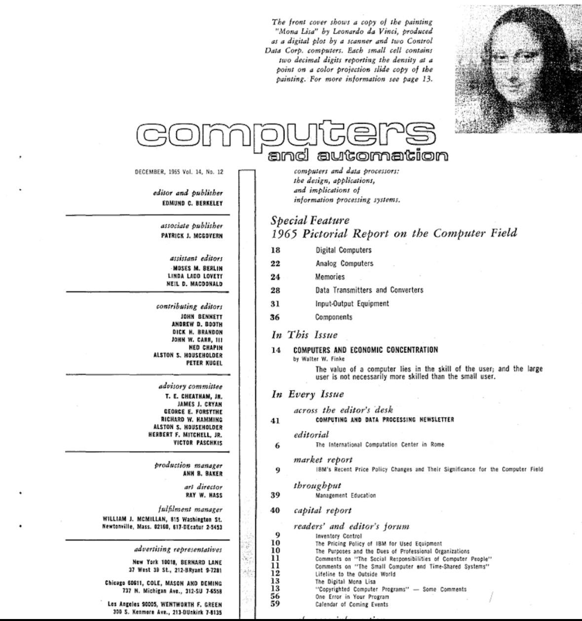 Rare! Mona Lisa, Displayed in Computer Histoty Museum, and Museum of Digital Art. Mona by the ...