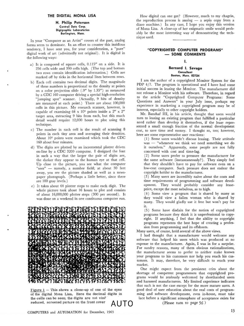 Rare! Mona Lisa, Displayed in Computer Histoty Museum, and Museum of ...