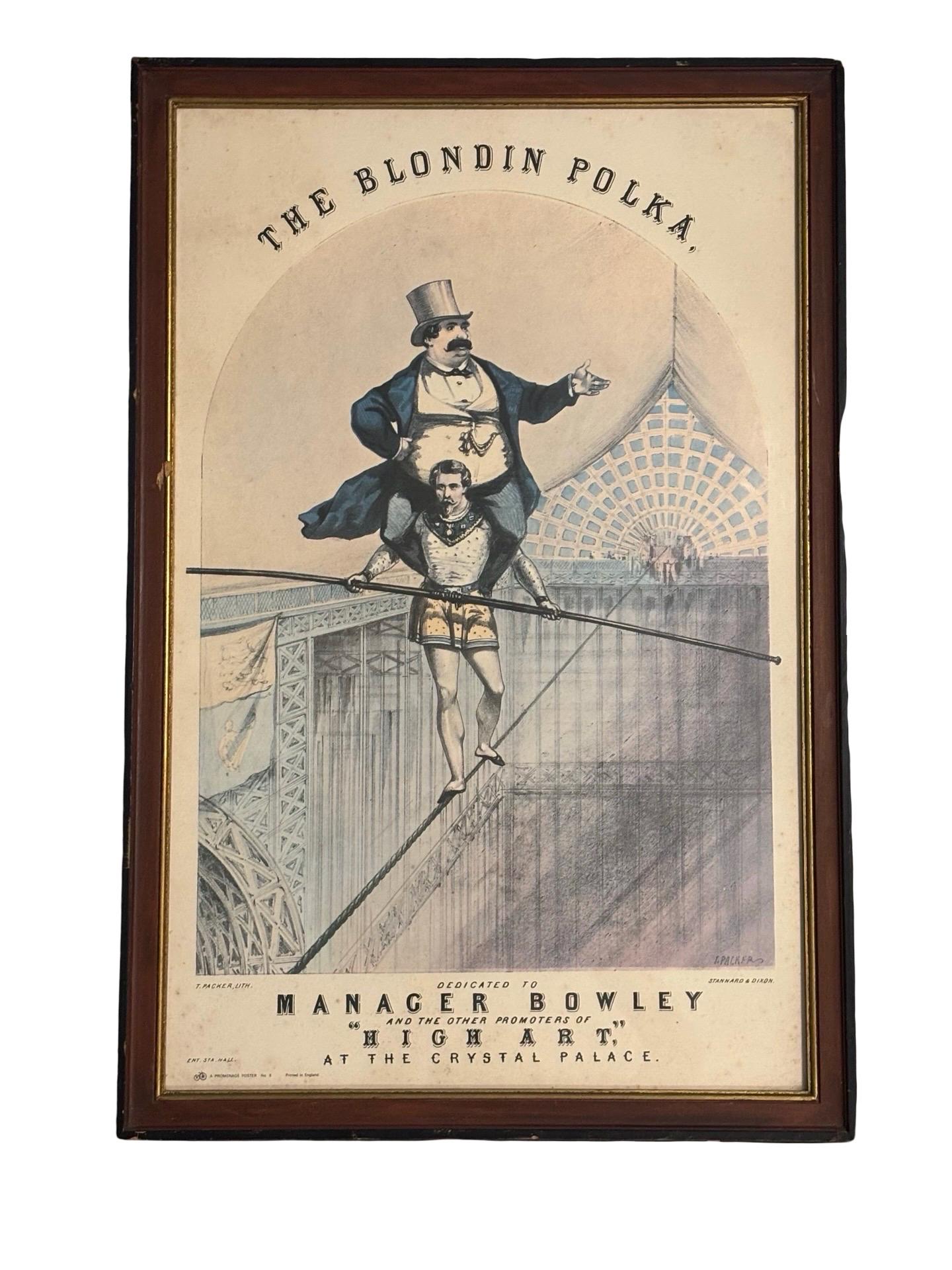 Rare Antique 1860s “the Blondin Polka” Original Lithograph by Thomas ...