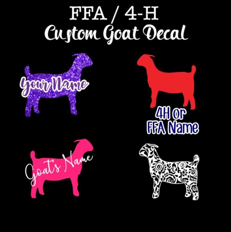 Goat Decal for FFA or 4H Show Animal Decal Show Goat | Etsy