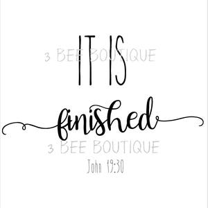It is finished John 19:30 Quote bible verse verses gift Good | Etsy