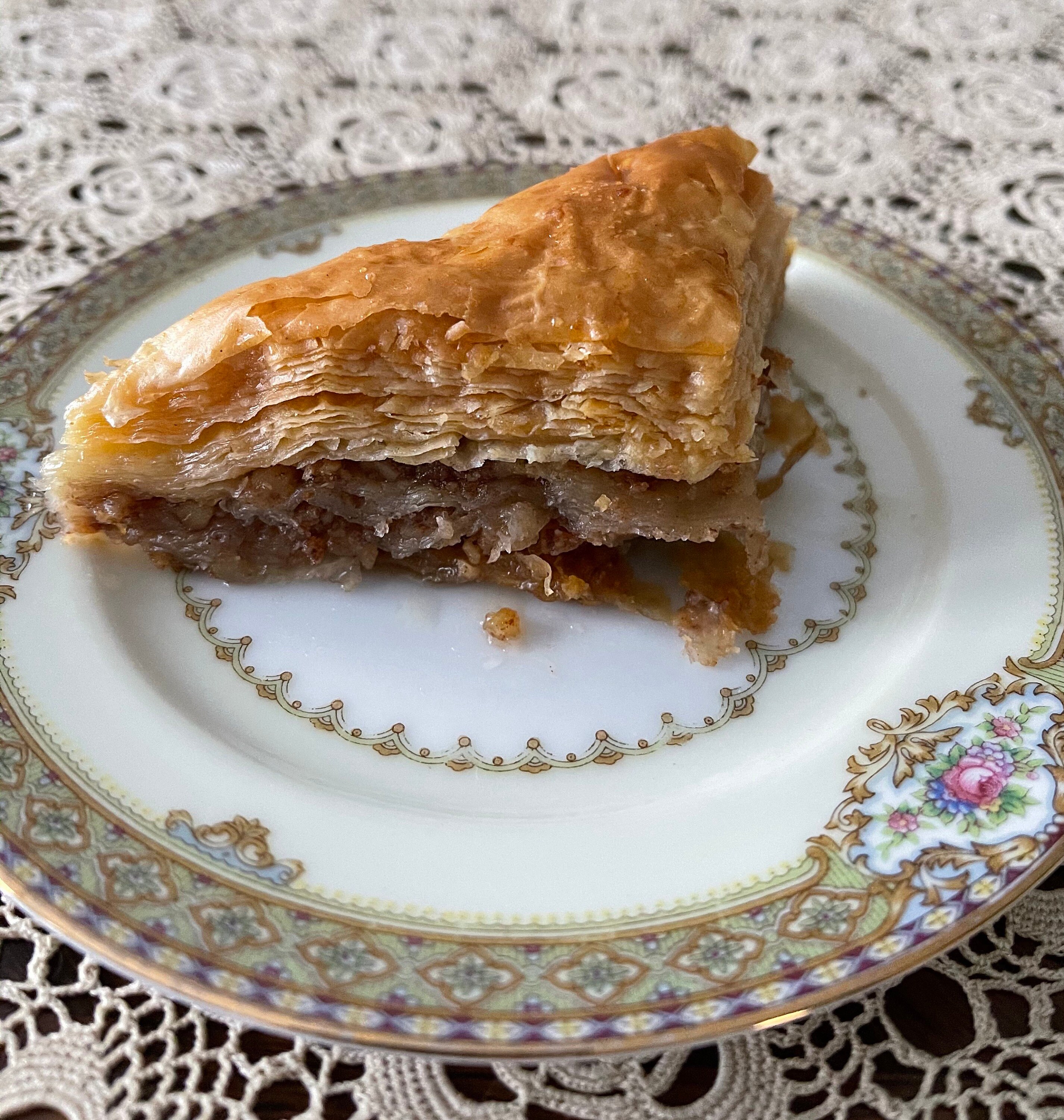Greek Baklava With Walnuts, 6 Large Triangle Pieces - Etsy