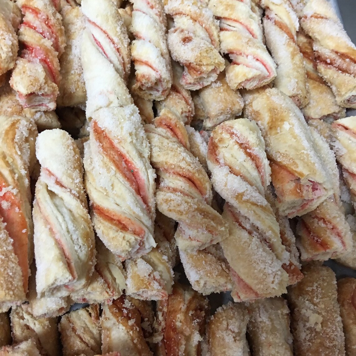 Puff Pastry Dough Cookie Twists With Raspberry Filling, .75 Lbs - Etsy
