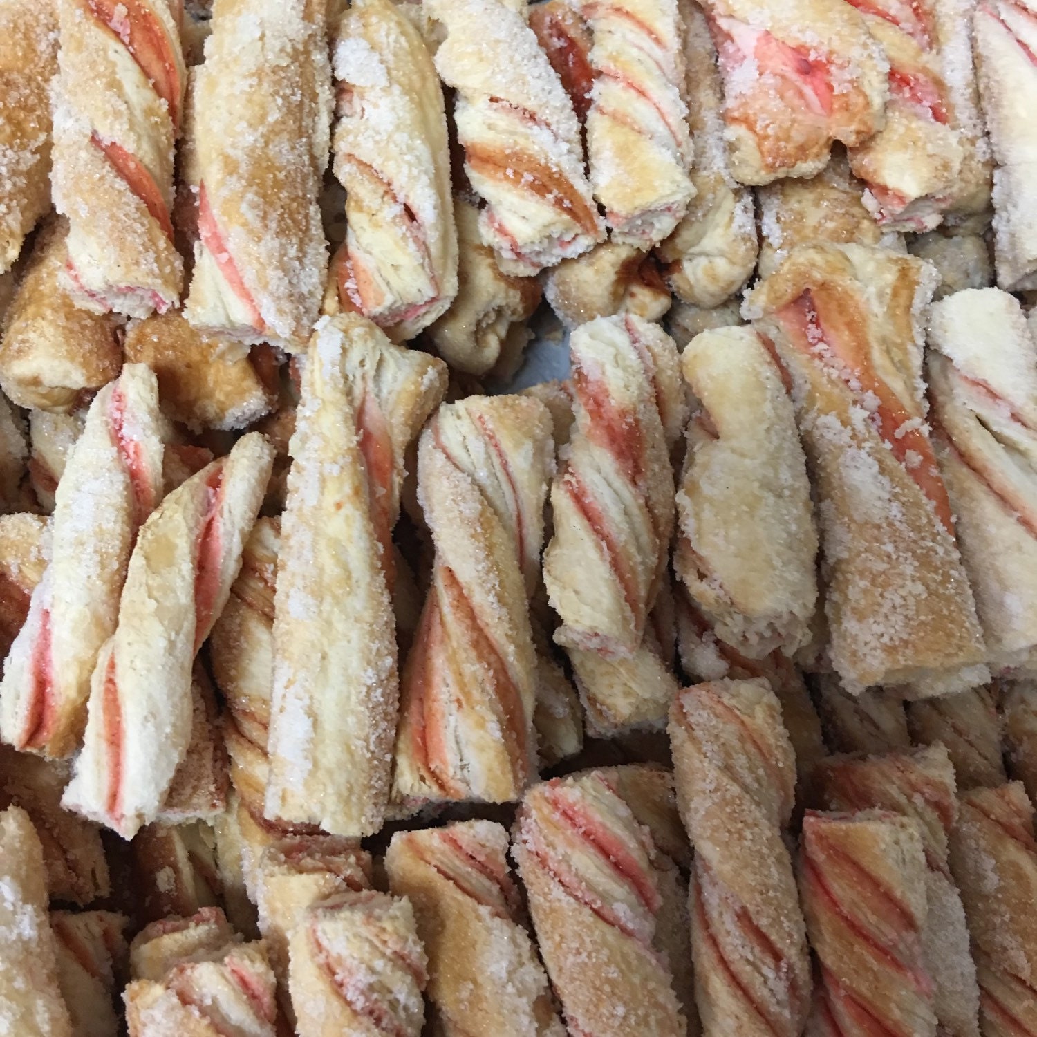 Puff Pastry Dough Cookie Twists With Raspberry Filling, .75 Lbs - Etsy