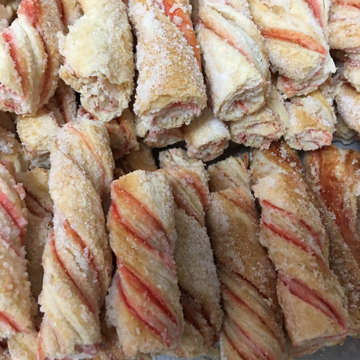 Puff Pastry Dough Cookie Twists With Raspberry Filling, .75 Lbs - Etsy