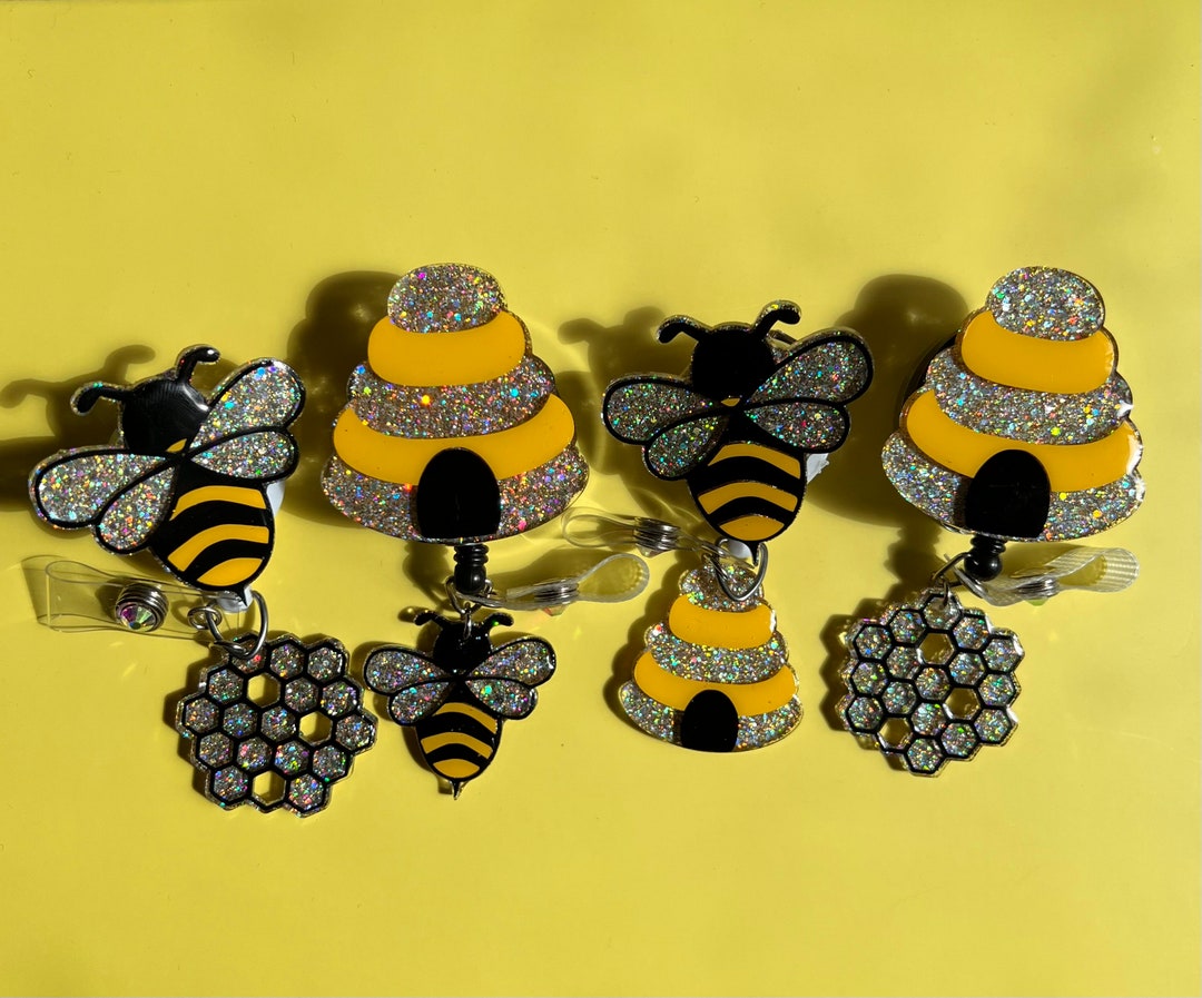 Bumble Bee Badge Reels, Hive Badge Reels, Honeycomb Badge Reels, ID ...