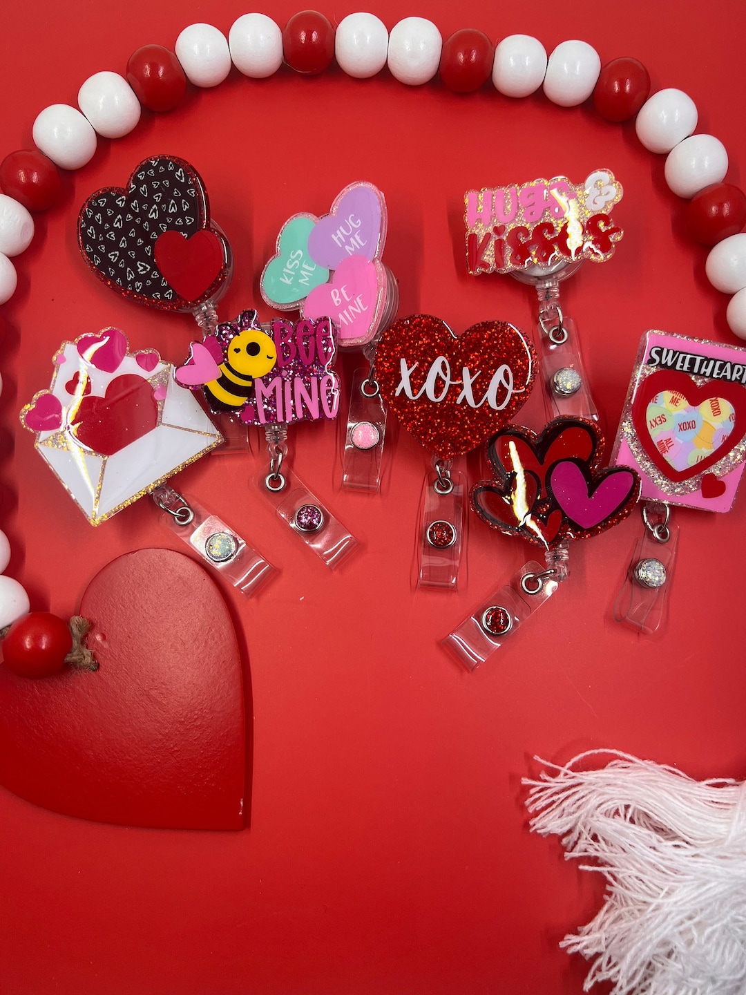 Valentine Badge Reel, Nurse Badge Reel, Valentine Day Badge Reel, ID ...