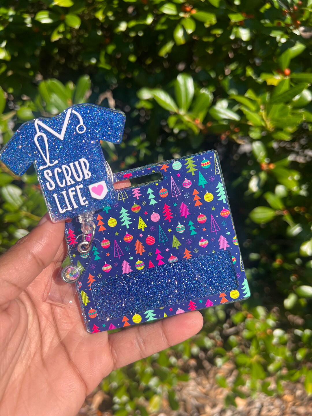 Christmas Tree Badge Reel/ Nurse ID Holder/ Badge Buddy - Etsy