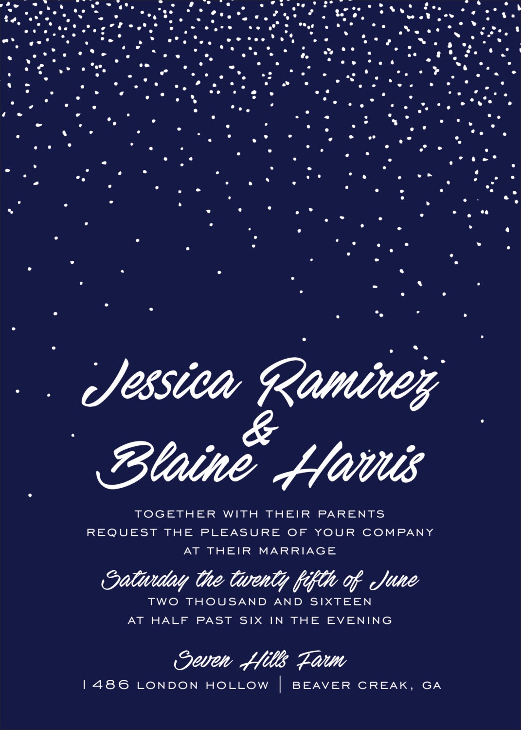 Blue & White Wedding Invitations Set Cheap Wedding - Etsy