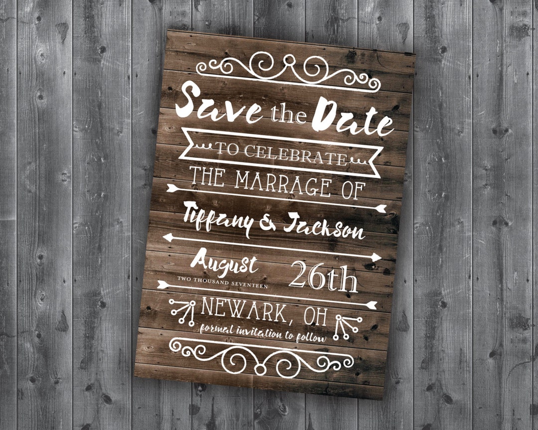 Rustic Country Save the Date Cards, Wedding Save the Date, Save-the ...