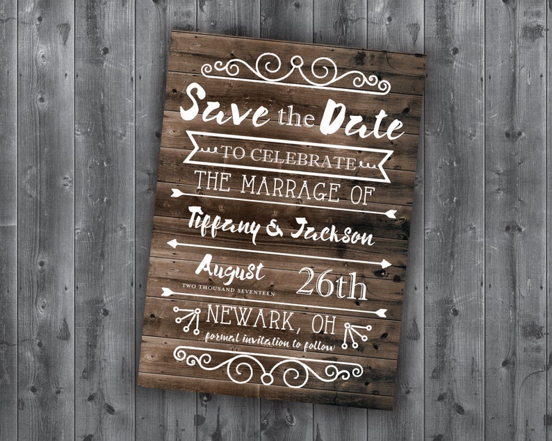 Rustic Country Save the Date Cards, Wedding Save the Date, Save-the ...