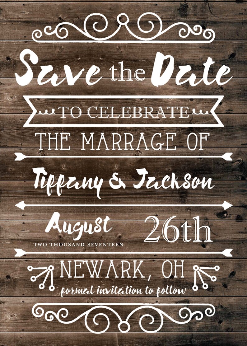 Rustic Country Save the Date Cards, Wedding Save the Date, Save-the ...