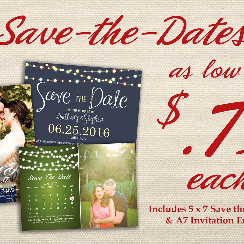 Save the Dates Postcard - Etsy