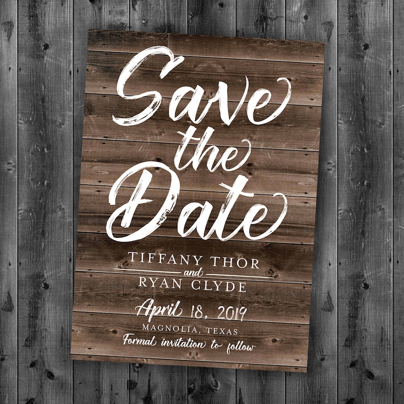 Rustic Save the Date - Etsy
