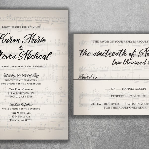 Sheet Music Wedding - Etsy