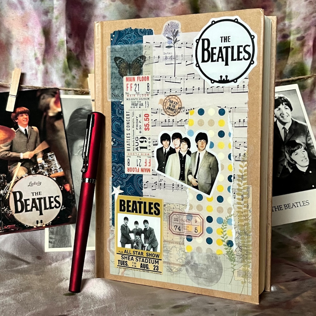 The BEATLES! Blank A5 Journal, Hand-embellished - One of a Kind! - Etsy