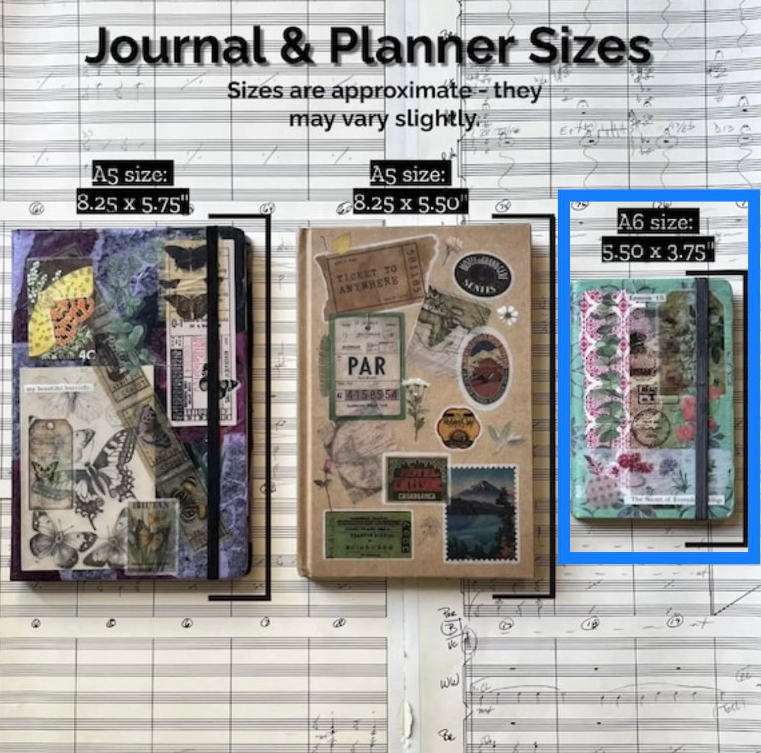 SPECIAL ORDER* Custom A6 Lined Notebook or Diary - Hand-embellished ...