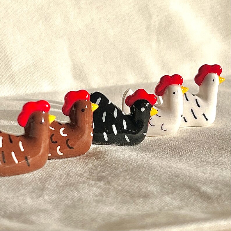 Miniature Chickens! - Handmade Polymer Clay Trinket/knickknack - White ...