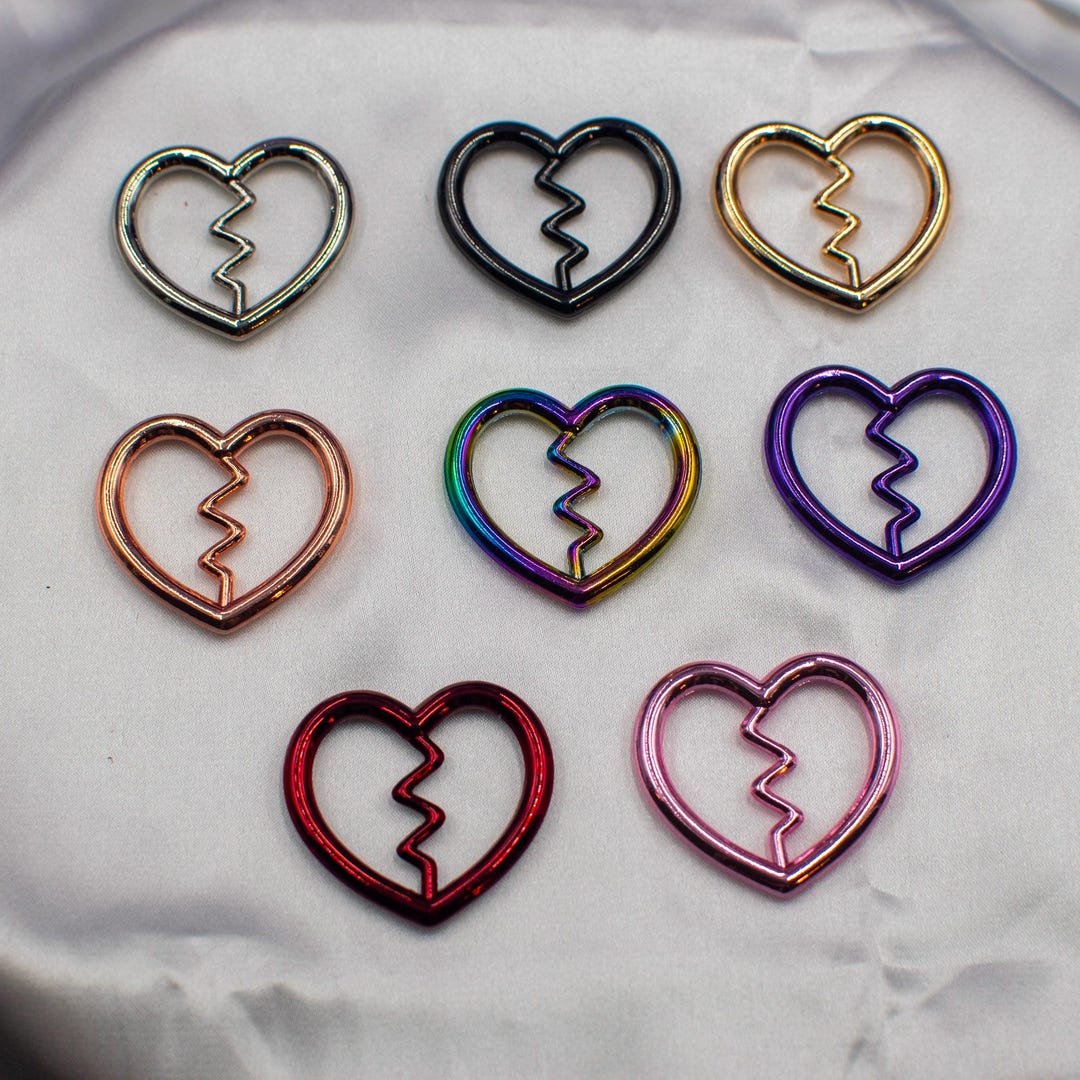Heart Ring Hardware Broken Heart for Craft/jewlery Making - Etsy