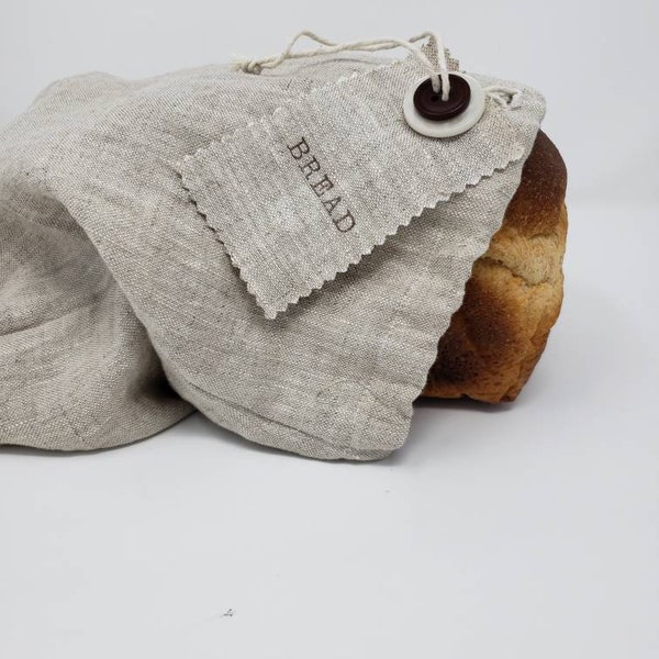 Linen Bread Bag - Etsy
