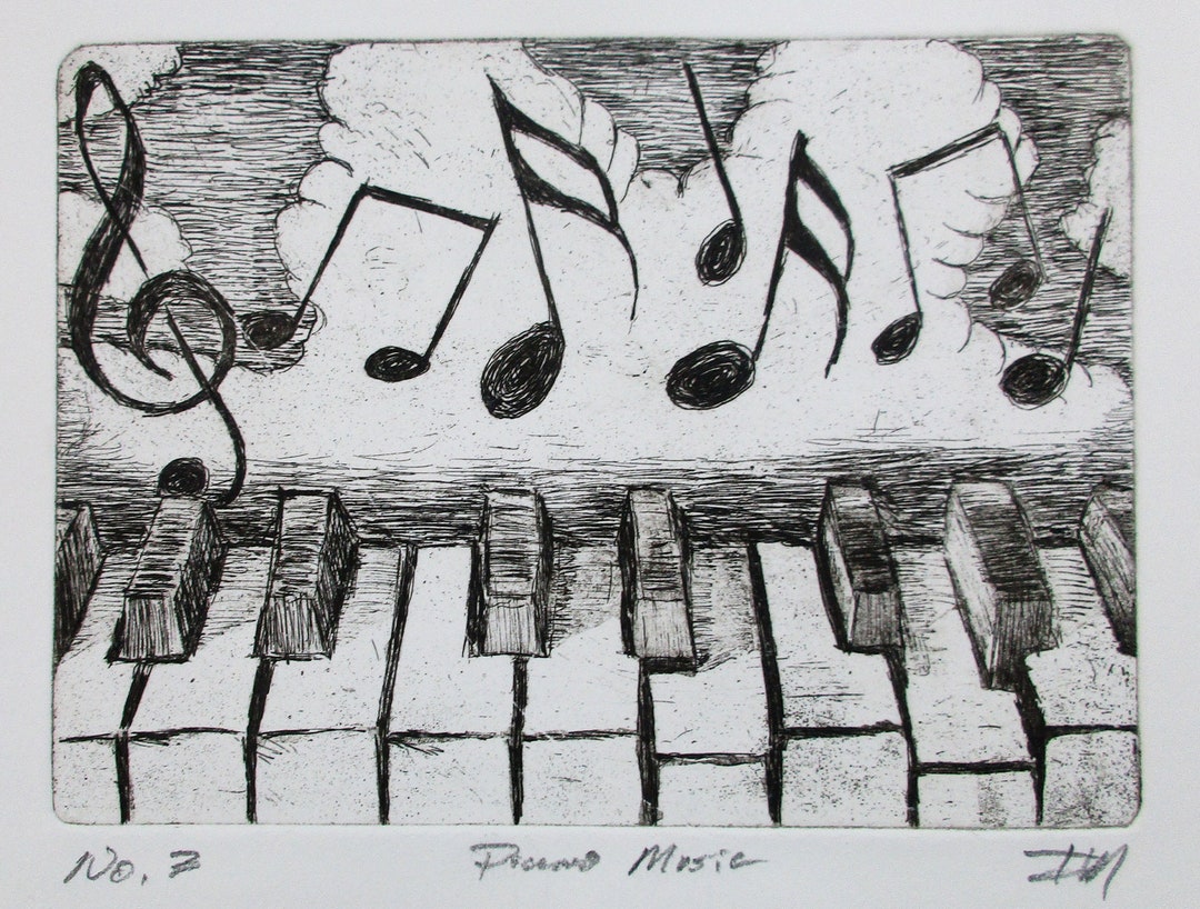 Piano Music - a Musical Etching by David Moskow. Presentation Choices ...