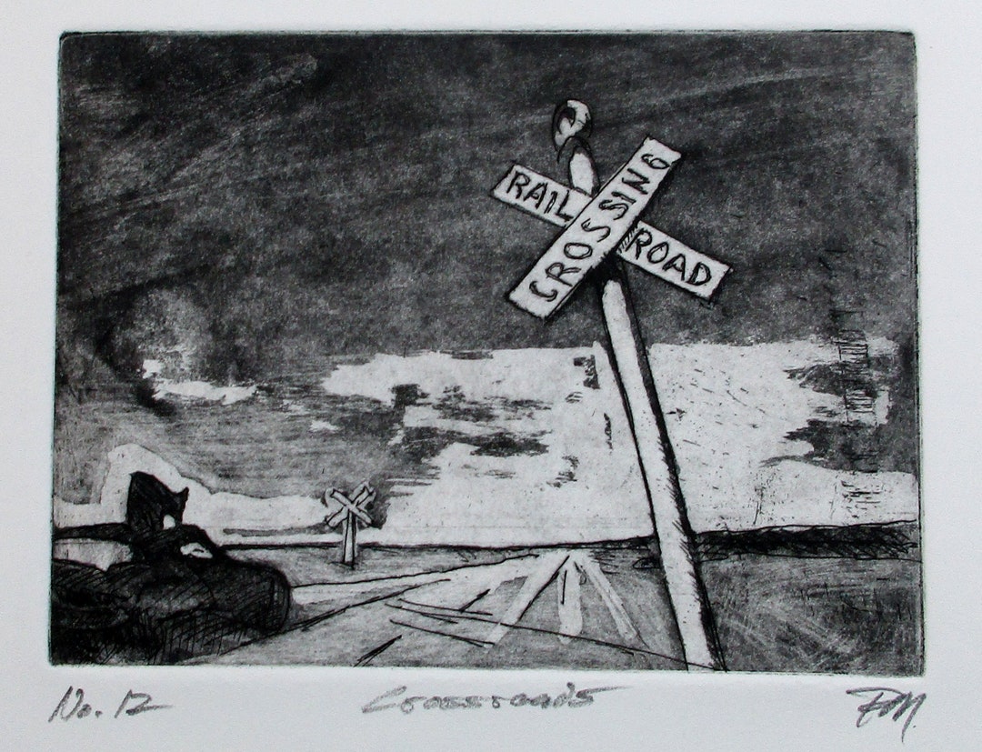 Crossroads - an All American Etching by David Moskow. Presentation ...