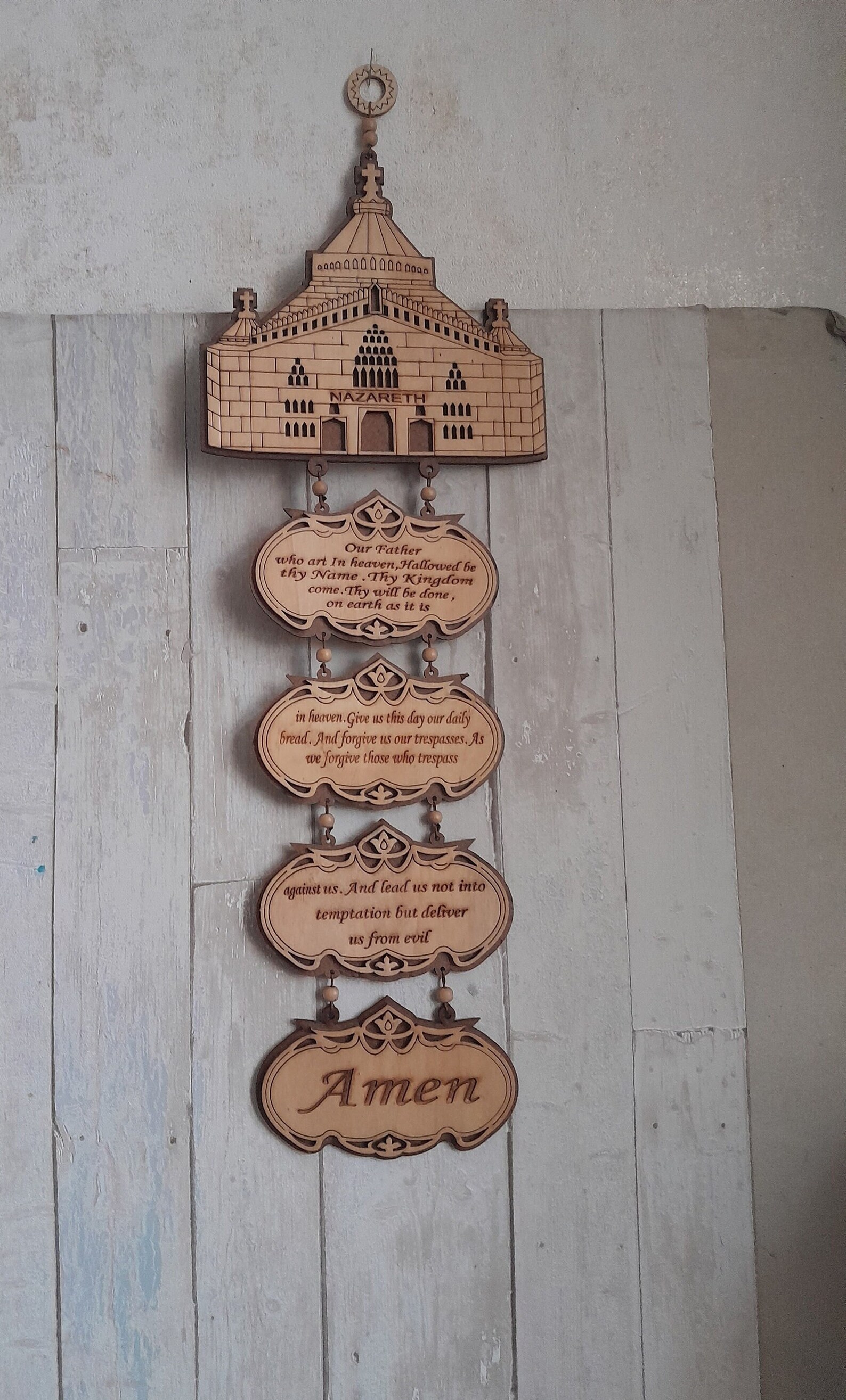 Our Father Wall Hanging Decor Hanging the Lord's Prayer - Etsy