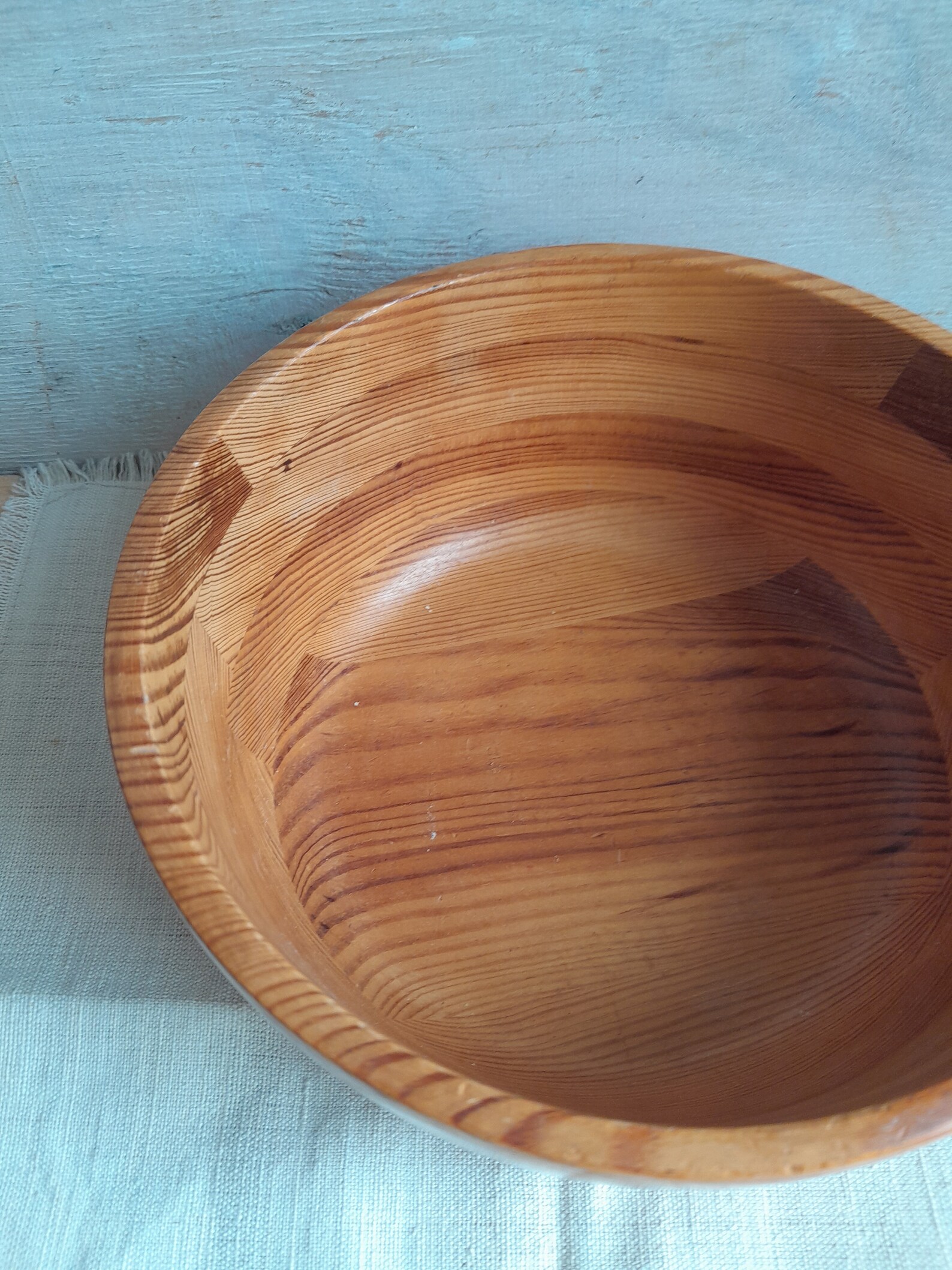 Vintage Wooden Bowl Rustic Farmhouse Kitchen Decor Bowl 7" D - Etsy