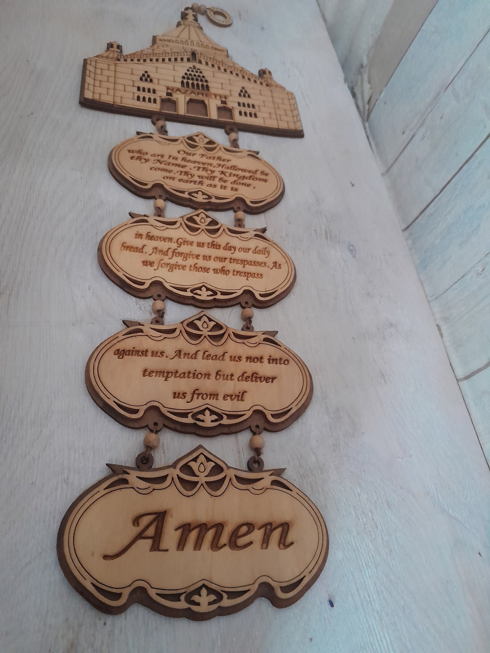 Our Father Wall Hanging Decor Hanging the Lord's Prayer - Etsy